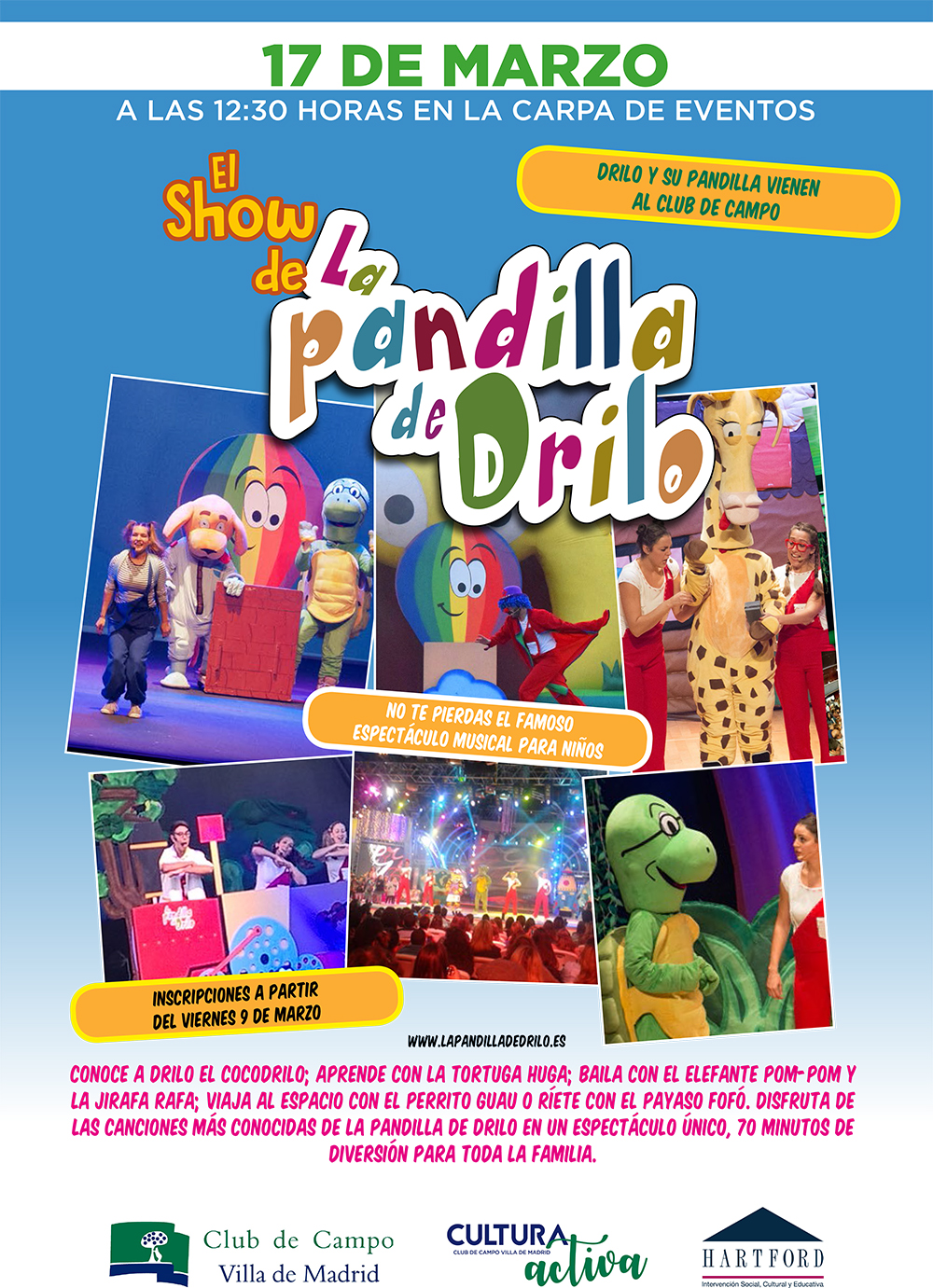 Aforo completo para Drilo y su pandilla | Real Club de Campo Villa de ...